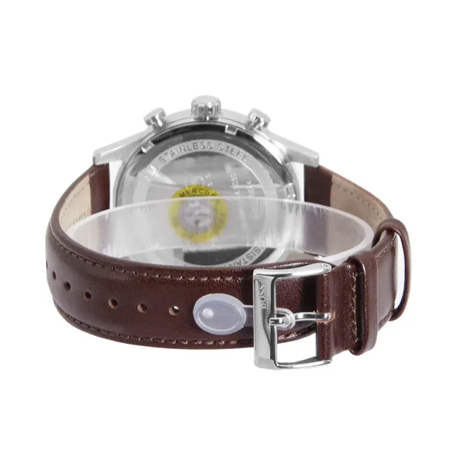 【HUGO BOSS】白鋼殼 黑面 咖啡色皮革錶帶 三眼計時腕錶 【贈旅行收納錶盒】(1513494) - momo購物網 - 好評推薦 ...