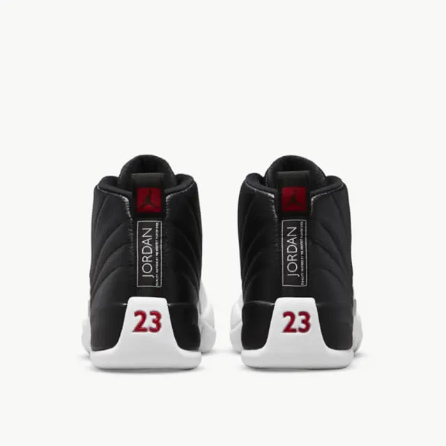 【NIKE 耐吉】jordan 喬丹 12代 籃球鞋 AJ12 Playoffs RETRO 經典 季後賽 黑白 男鞋(CT8013-006 ...
