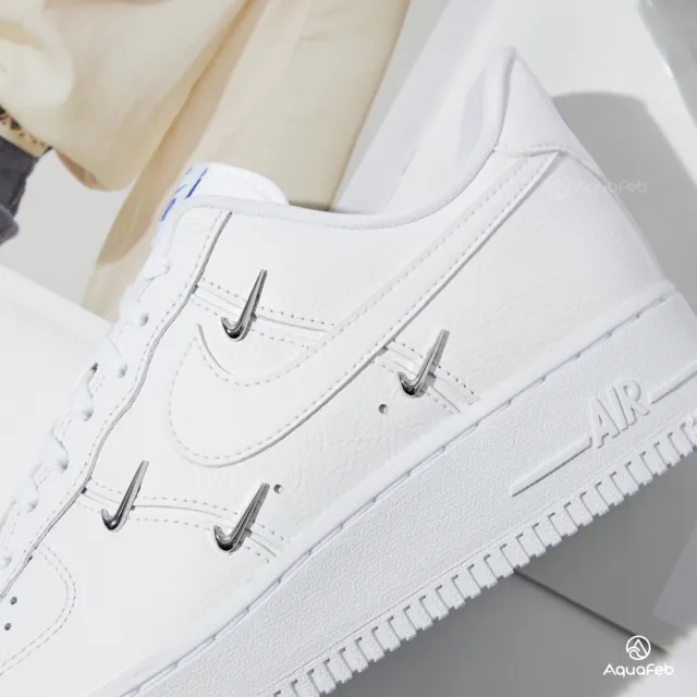 【NIKE 耐吉】Air Force 1 07 LX 女鞋 白色 AF1 四勾 銀色小勾 立體 運動 休閒鞋 CT1990-100 ...