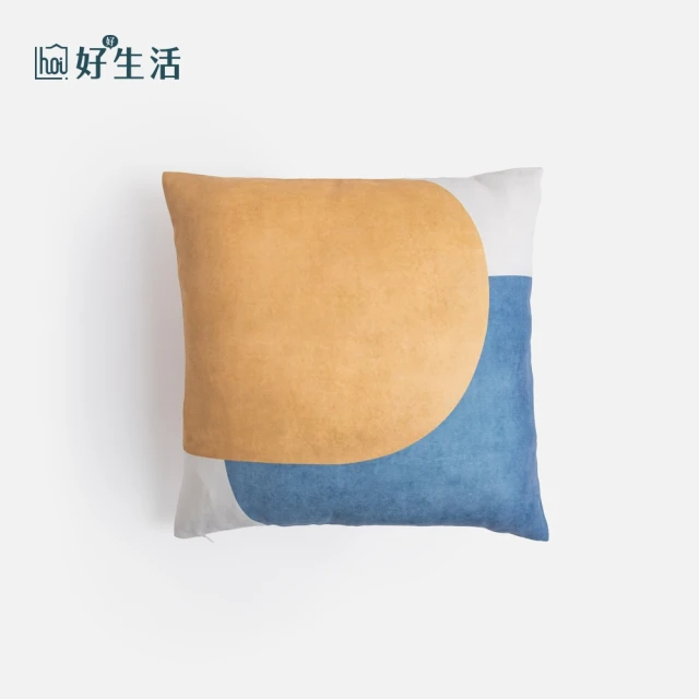 【hoi! 好好生活】夏日印花圖騰抱枕45x45cm -天藍陽光-momo購物網
