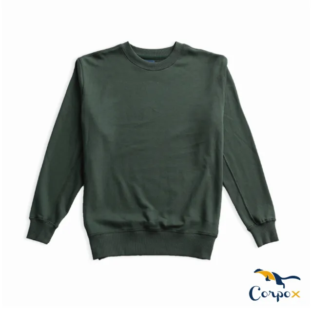 【Corpo X】男女休閒圓領大學T(墨綠) - momo購物網 - 好評推薦