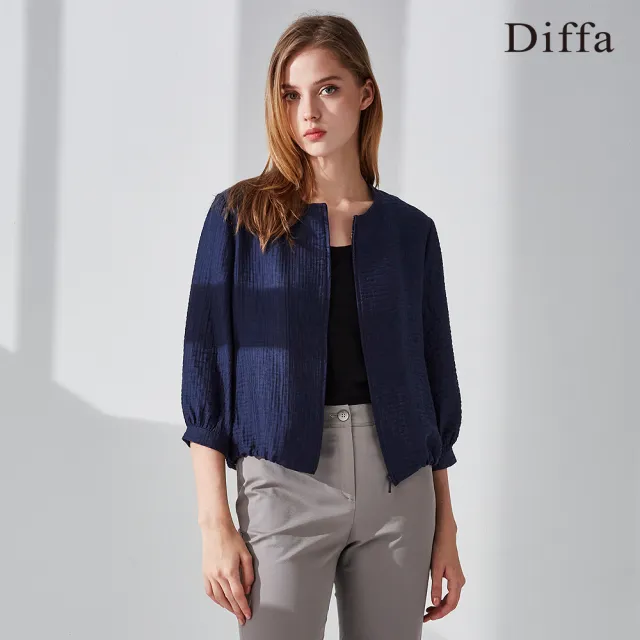 【Diffa】壓紋拉鍊外套-女 - momo購物網 - 好評推薦 -2023年11月
