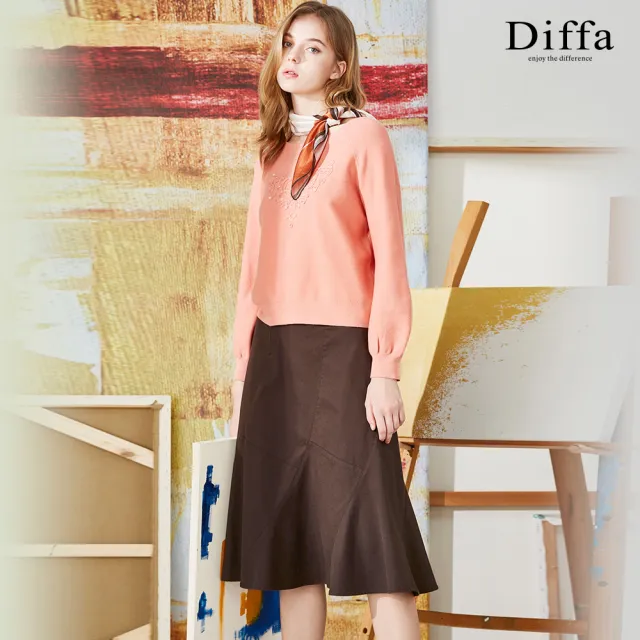 【Diffa】剪裁設計魚尾寬襬中長裙-女 - momo購物網 - 好評推薦 -2023年9月