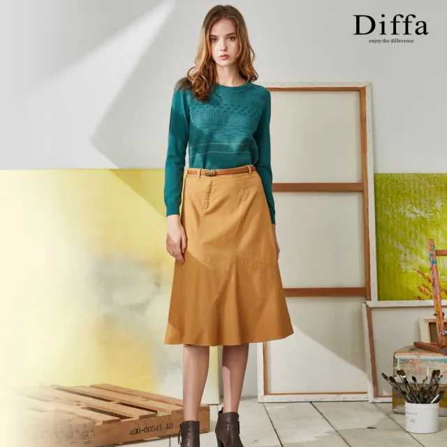 【Diffa】剪裁設計魚尾寬襬中長裙-女 - momo購物網 - 好評推薦 -2023年9月