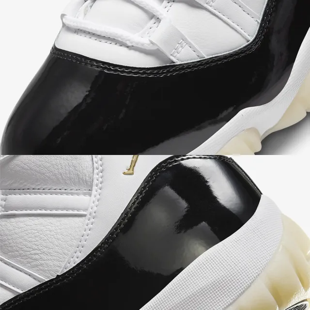 【NIKE 耐吉】籃球鞋 Air Jordan 11 Retro DMP 男鞋 黑白 金色 喬丹 經典 奶油底 AJ11(CT8012-170 ...