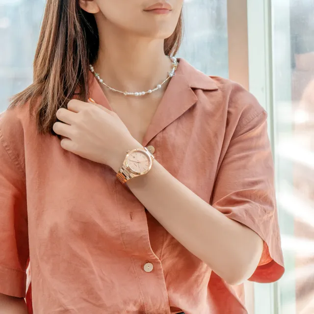 【FOSSIL】公司貨 經典簡約不鏽鋼腕錶/玫瑰金 女錶(ES5258) - momo購物網 - 好評推薦 -2024年3月