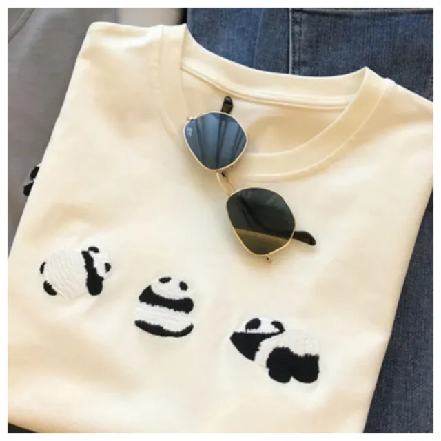 【ASister 小姊姊】現貨在庫★純棉T恤/上衣 重磅款寬鬆休閒俏皮熊貓短袖T恤/上衣(2色 M-2XL) - momo購物網 - 好評推薦 ...