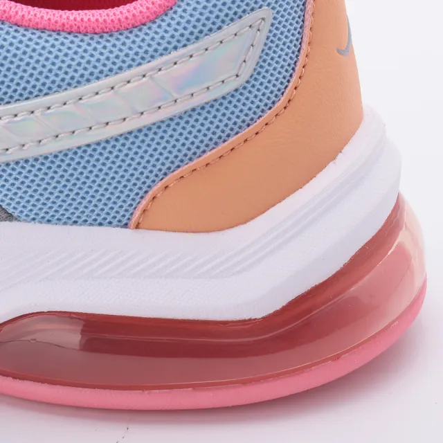 【KangaROOS】20-23cm 魔鬼氈避震氣墊運動鞋 灰粉銀 中大童鞋 KK41318 - momo購物網 - 好評推薦 -2024年4月