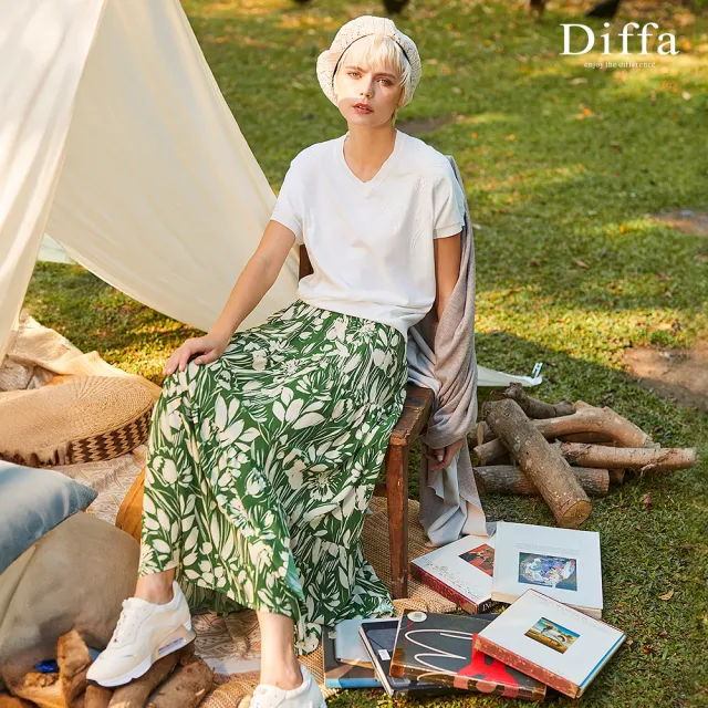 【Diffa】歐風質感綠花蛋糕長裙-女 - momo購物網 - 好評推薦 -2024年5月