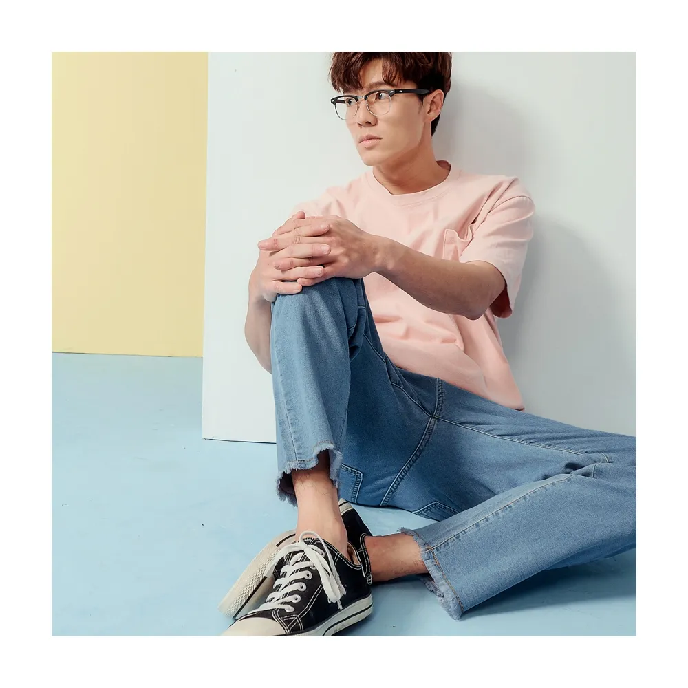 【OB 嚴選】下襬抽鬚簡約率性牛仔褲 《KL1043》 - momo購物網 - 好評推薦 -2024年3月