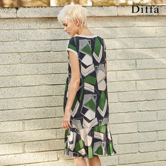 【Diffa】幾何綠花連身洋裝-女 - momo購物網 - 好評推薦 -2024年3月
