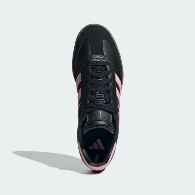 【adidas 愛迪達】SAMBA INTER MIAMI CF運動休閒鞋(IH8157 MIAMI CF客場配色室內足球鞋 BLACK x ...