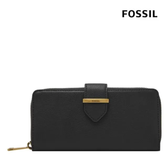 【FOSSIL】FOSSIL Bryce 真皮造型扣帶長夾(拉鍊長夾 扣子卡夾層 女生皮夾 女夾) - momo購物網 - 好評推薦 -2024年7月