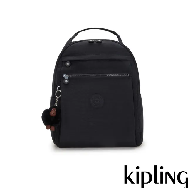 【KIPLING官方旗艦館】率性曜石黑多袋實用後背包-MICAH - momo購物網 - 好評推薦 -2025年1月