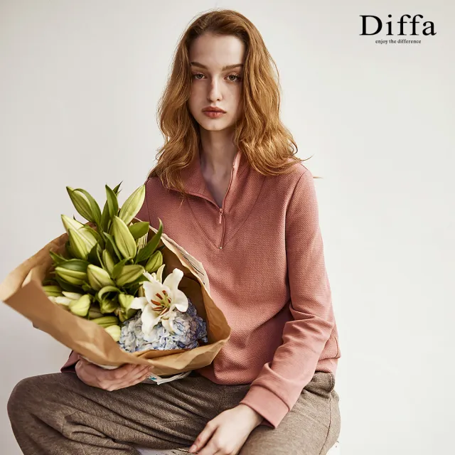 【Diffa】立領拉鍊式設計針織衫-女 - momo購物網 - 好評推薦 -2024年10月