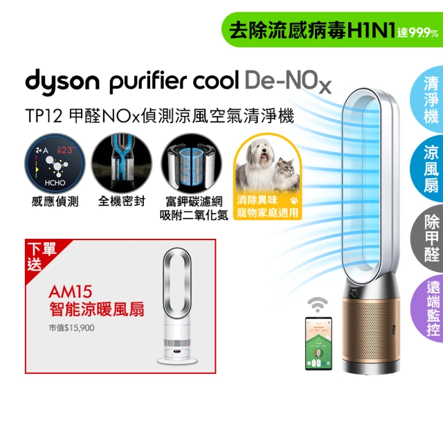 dyson 戴森 Purifier Cool De-NOx TP12 二合一甲醛NOx偵測涼風空氣清淨機(白金色)評價推薦 | 電視|洗衣機 ...