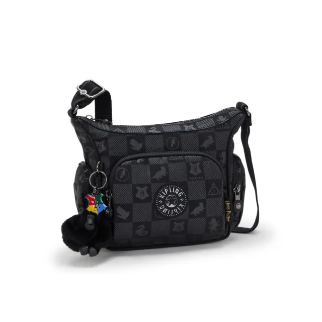 【KIPLING官方旗艦館】『牛角包』Kipling x Harry Potter 英倫格紋小巧多層側背包-GABBIE MINI - momo購物網 - 好評推薦 -2025年3月